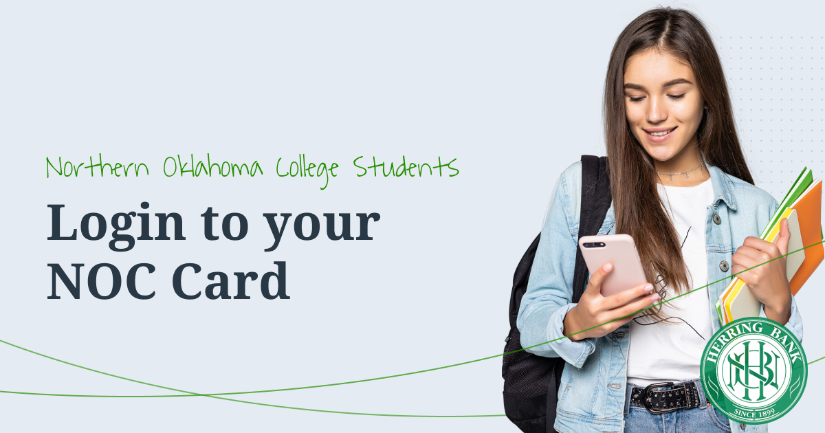 Northern Oklahoma College NOC Card - provided by Herring Bank