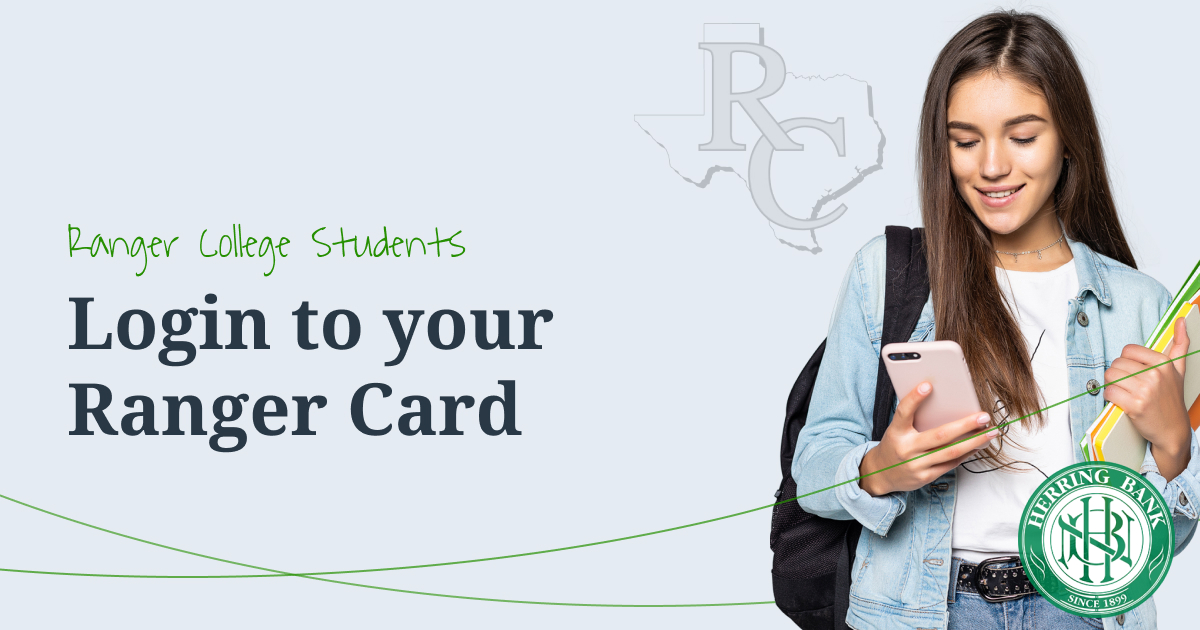 Ranger College Ranger Card - provided by Herring Bank